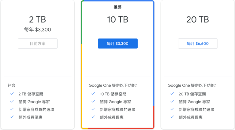 Google One 介紹 - 全新雲端硬碟方案，擴充更多儲存空間！｜鵠崙設計